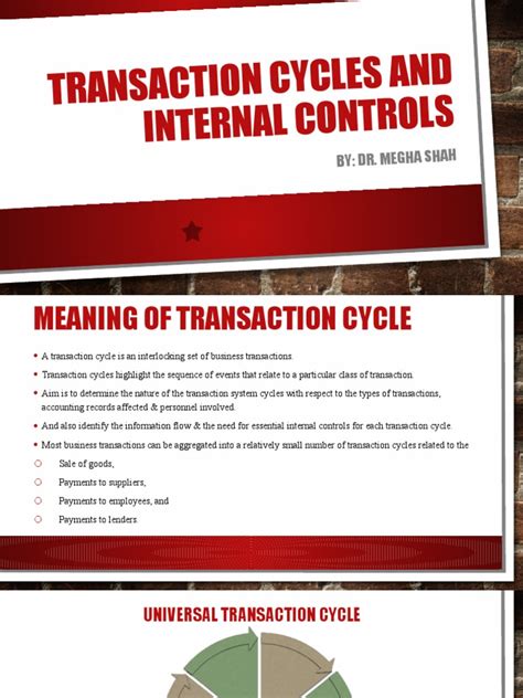 Transaction Cycles And Internal Controls Pdf Financial Transaction