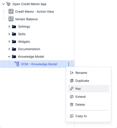 Setting The Knowledge Model Key Variable For The Object Centric Open