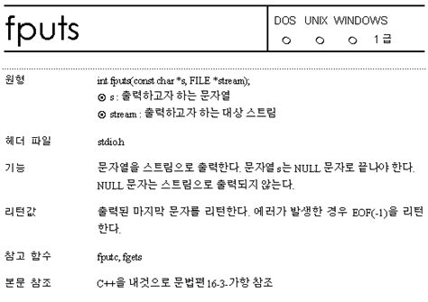 fputs 책 읽는 프로그래머