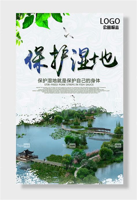 保护湿地世界湿地日海报素材模板下载 图巨人