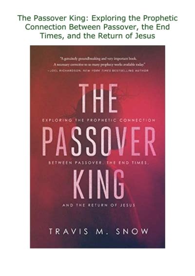 Download⚡️pdf ️ The Passover King Exploring The Prophetic Connection