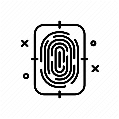 Biometric Authentification Fingerprint Identification Security Privacy Recognition Icon