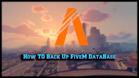 How To Backup Fivem Database Using Heidi Sql Youtube