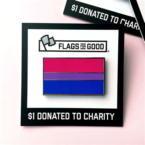 Bisexual Bi Pride Flag Enamel Pin 1 Donated To Lgbtq Organizations Flags For Good