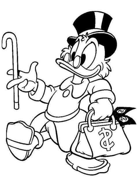 Scrooge Mcduck Coloring Page Coloring Pages