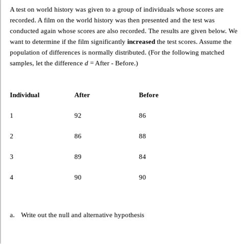 Solved B Compute The Test Statistic C Compute The