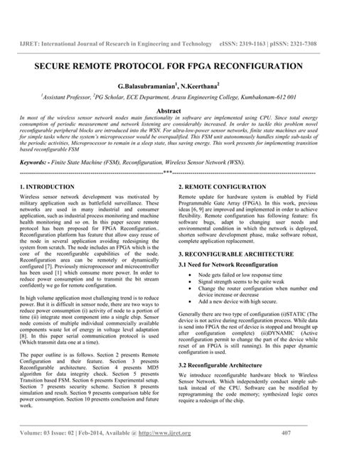 Secure Remote Protocol For Fpga Reconfiguration Pdf
