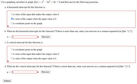 solved use a graphing calculator to graph f x x3 52²
