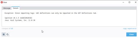 Ign 2678 Tag Import Error When Importing Empty Folder Exception