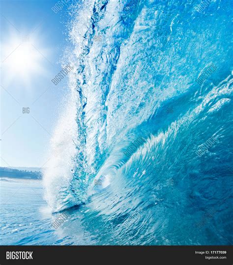 Blue Ocean Wave Sunny Image And Photo Free Trial Bigstock