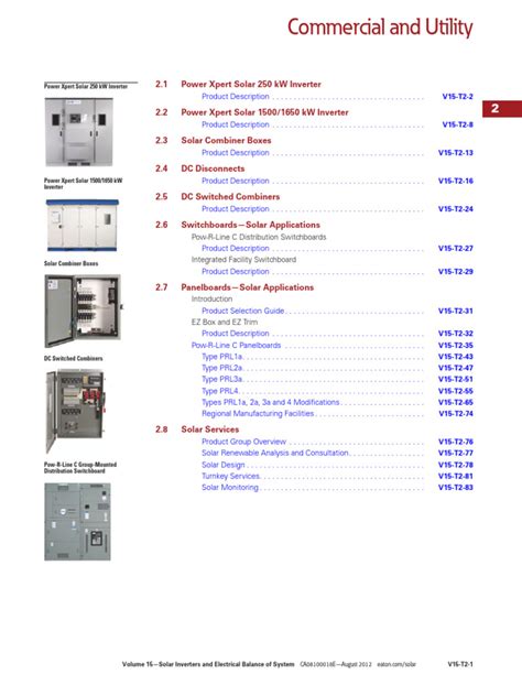 Eaton Combiner Box Solar Inverters And Electrical Balance Of System For