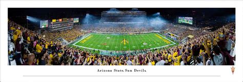 Arizona State Sun Devils Football Game Night Panoramic Poster Print