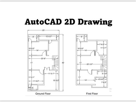 AutoCAD 2d Floor Plan Elevation And Furniture Plan Upwork