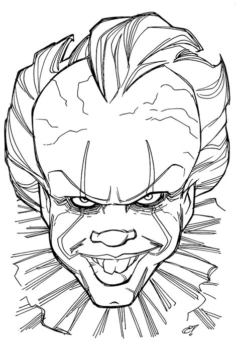 Pennywise Head Sketch Craig Rousseau