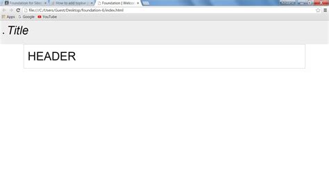 Topbar In Foundation 6 Not Working Stack Overflow