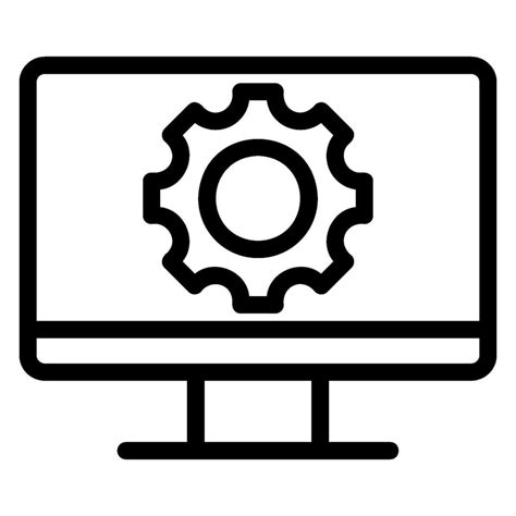 Computer Settings Line Icon 26561845 Vector Art At Vecteezy