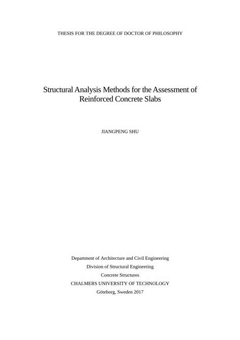 Pdf Structural Analysis Methods For The Assessment Of Records