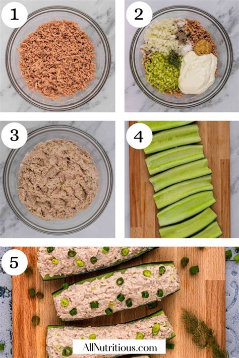 Tuna Cucumber Boats All Nutritious