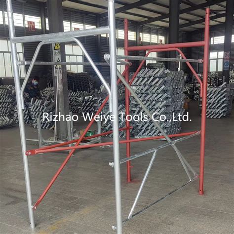 Italy Italian Type H Frame Facade Scaffolding Ponteggio With Flip Lock Pins Flag Joint Pin