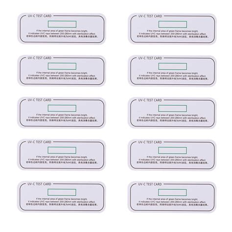NUOLUX 10pcs UVA Test Strips Light Effect Test Cards Phone Sterilizer UV Test Strips Walmart Com