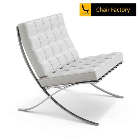 Modern White Leather Lounge Chair 40 Inch Accent Single Sofa Chair