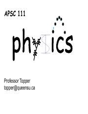 2023 09 06 APSC 111 Intro And Vectors F23 Pdf APSC 111 Professor Topper Topper Queensu Ca APSC