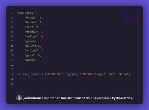 Joemcbride S Solution For Resistor Color Trio In Python On Exercism