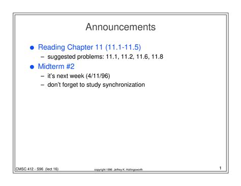 File Systems And Allocation Methods In Cmsc 412 Prof Jeffrey K