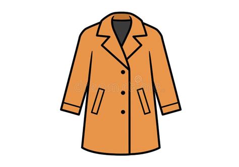 Clipart Of Long Coat Stock Vector Illustration Of Buttons 367724738
