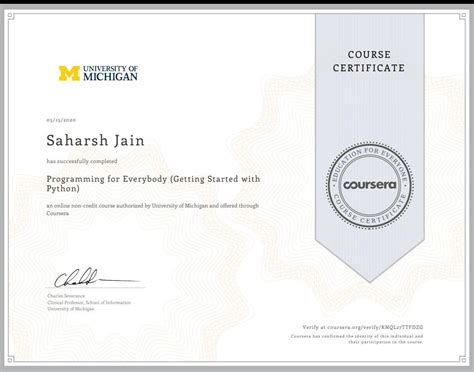 Saharsh Jain On Linkedin Python Programming Coursera