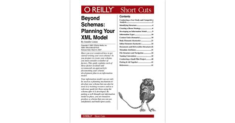 Beyond Schemas Planning Your Xml Model Book