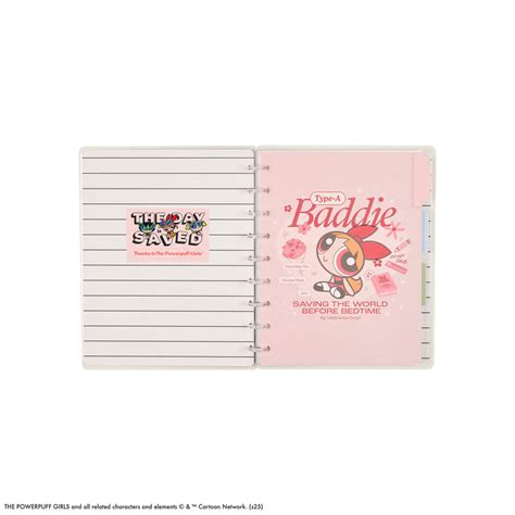 The Powerpuff Girls Dotted Lined Classic Notebook 60 Sheets Happy