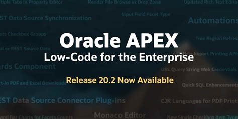 Oracle Apex 202 新特性 钢钢更新