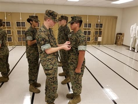 Hhs Mcjrotc Cadets Having Their First Uniform Inspection