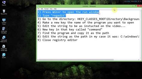 How To Add Any Program Notepad To The Right Click Menu Youtube