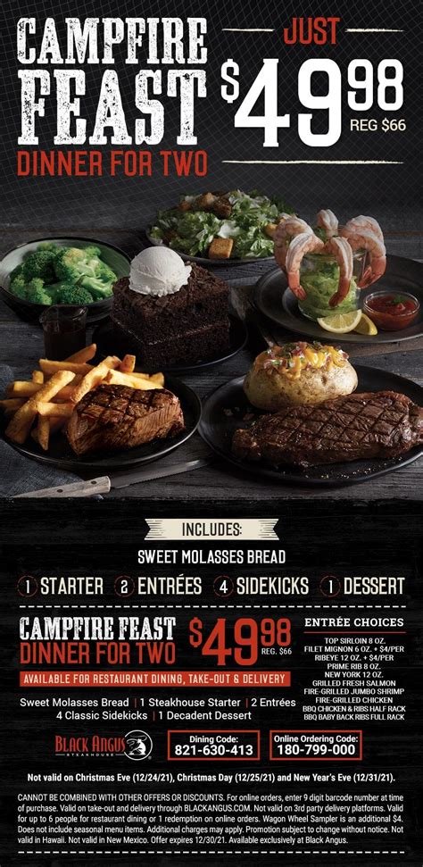 Black Angus Campfire Feast Printable Coupon Ataglance Printable Calendar