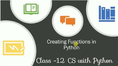 Python Class12functions In Python Youtube