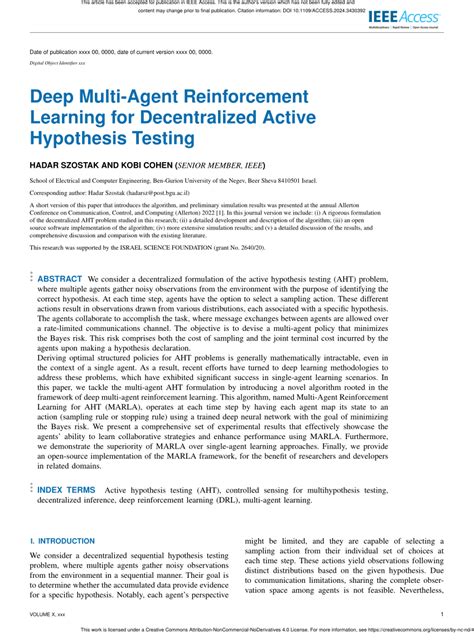 Pdf Deep Multi Agent Reinforcement Learning For Decentralized Active Hypothesis Testing