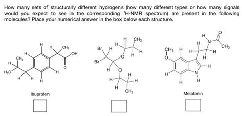 Solved How Many Sets Of Structurally Different Hydrogens