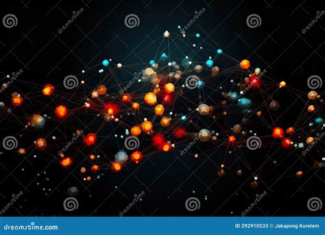 Abstract Background Functions Of Complex Networks Stock Illustration