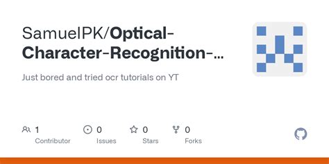 Github Samuelpk Optical Character Recognition With Tesseract Just Bored And Tried Ocr