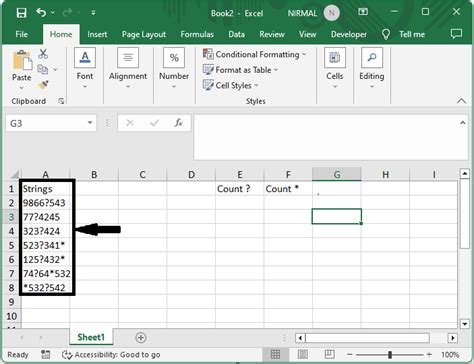 How To Countif Wildcards Asterisks Or Question Marks In Excel