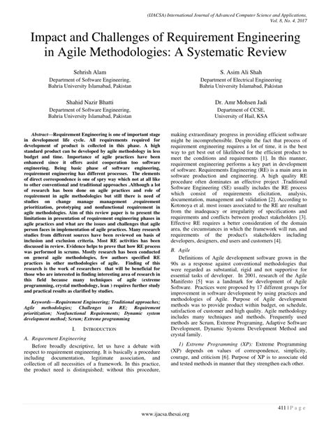 Pdf Impact And Challenges Of Requirement Engineering In Agile