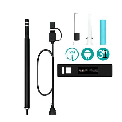Wireless 3 In 1 Usb Endoscope Earpick With Camera Honorstand