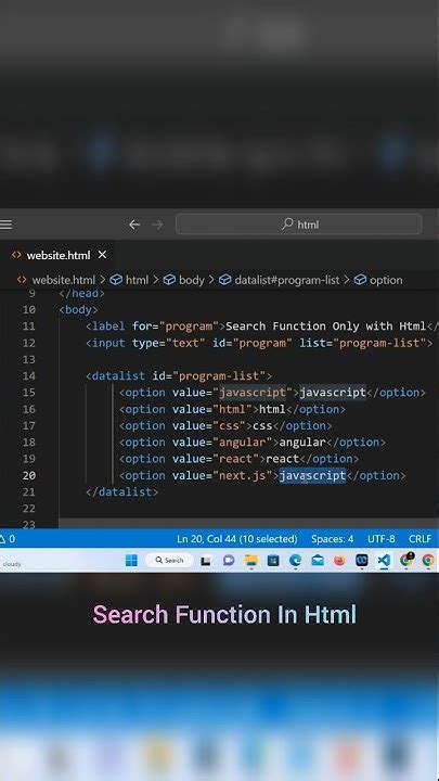 Html Tag That You Might Not Know 😱🔥shorts Youtubeshorts Datalist
