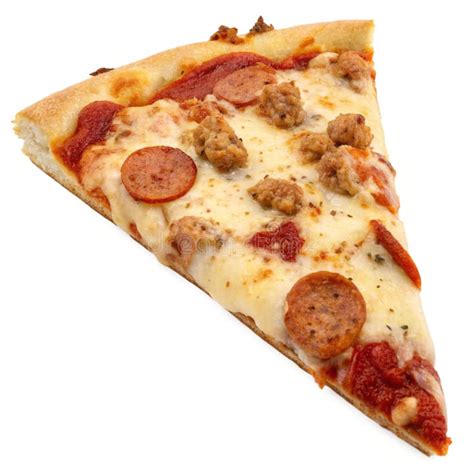 Pizza Slice With Sausage And Cheese Stock Illustration Illustration
