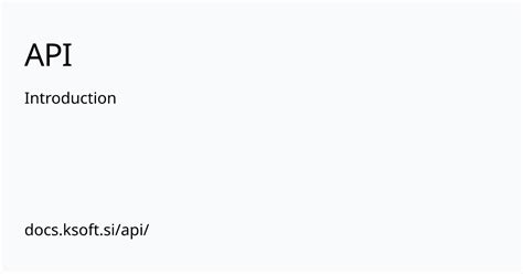 introduction api
