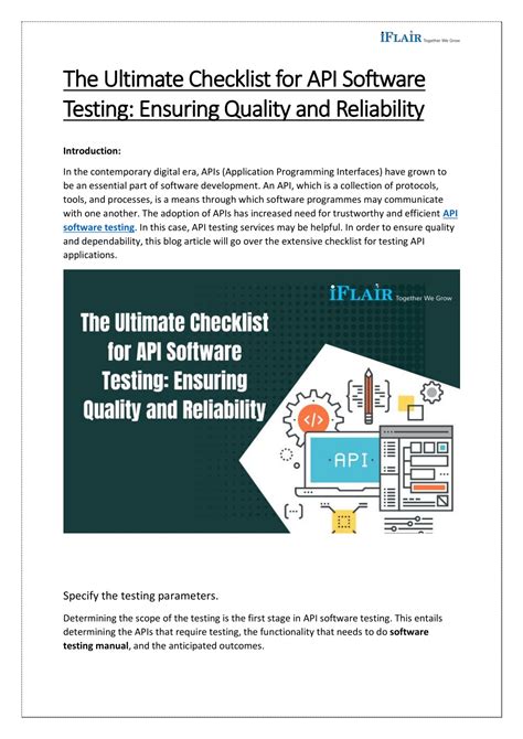 Ppt The Ultimate Checklist For Api Software Testing Ensuring Quality