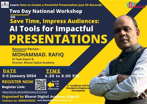 Mohammad Rafiq On Linkedin Two National Workshop Save Impress Ai Tools Impactful…