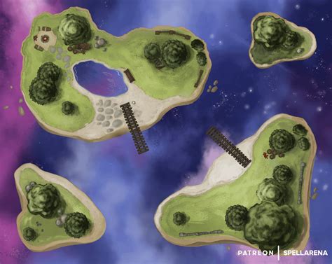 Islands In The Sky Oc Battlemap Rdungeonsanddragons